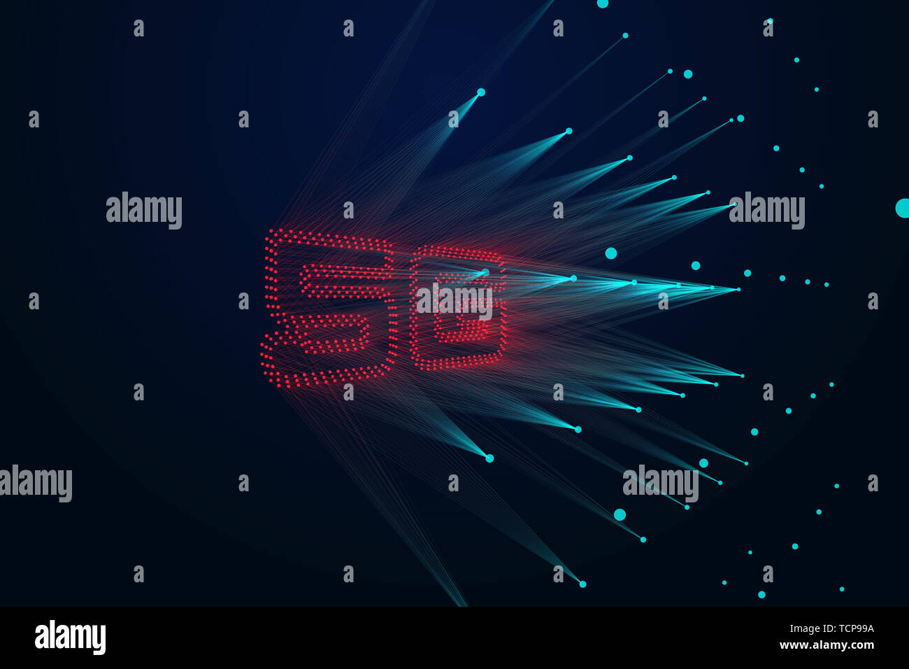 5G Point Line Composition Technology Sense Fifth Generation Mobile ...