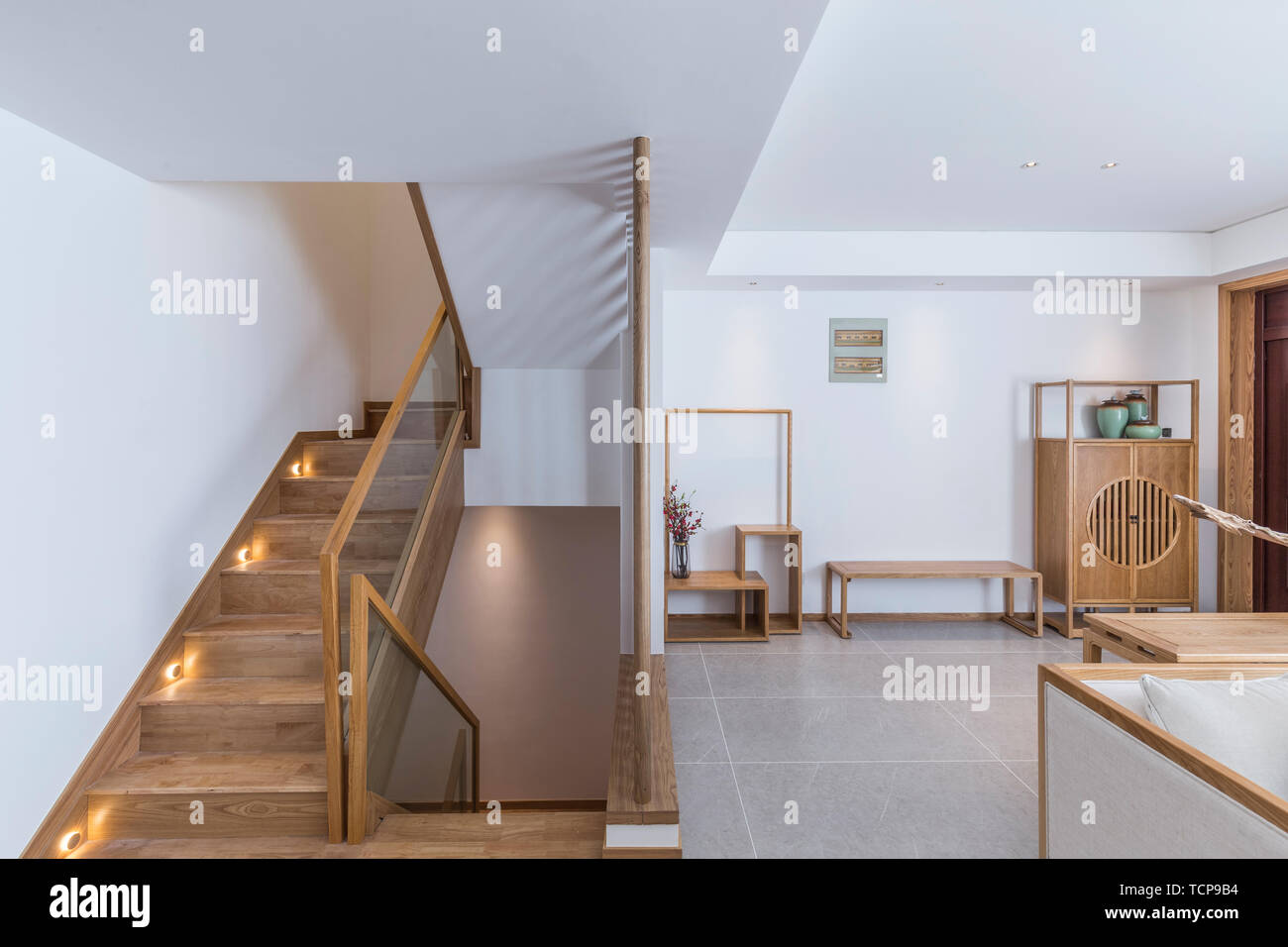 Design of interior design space of model room in modern living room ...