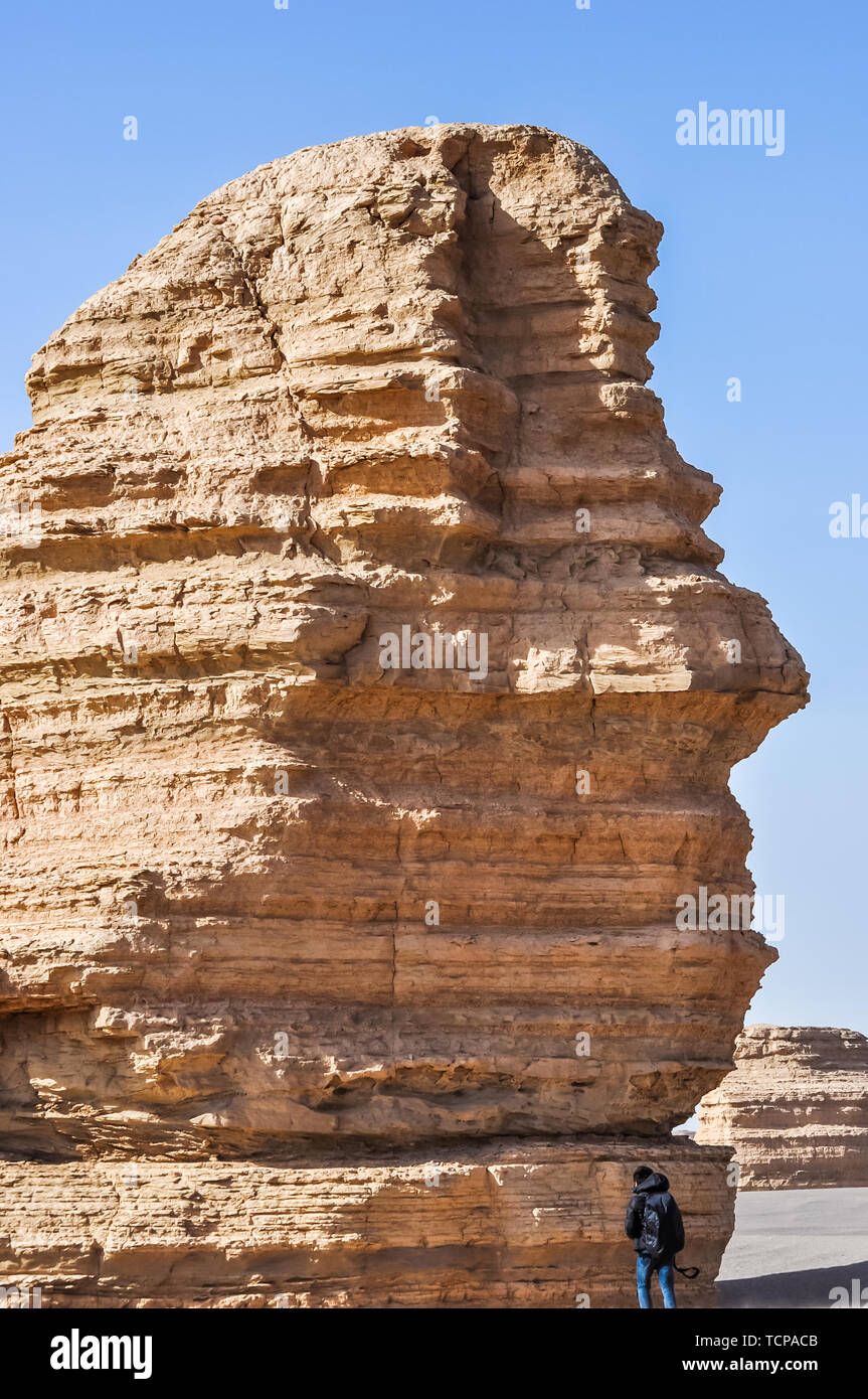 Gobi Scenery of Yadan Geopark, Dunhuang, Gansu Province Stock Photo - Alamy