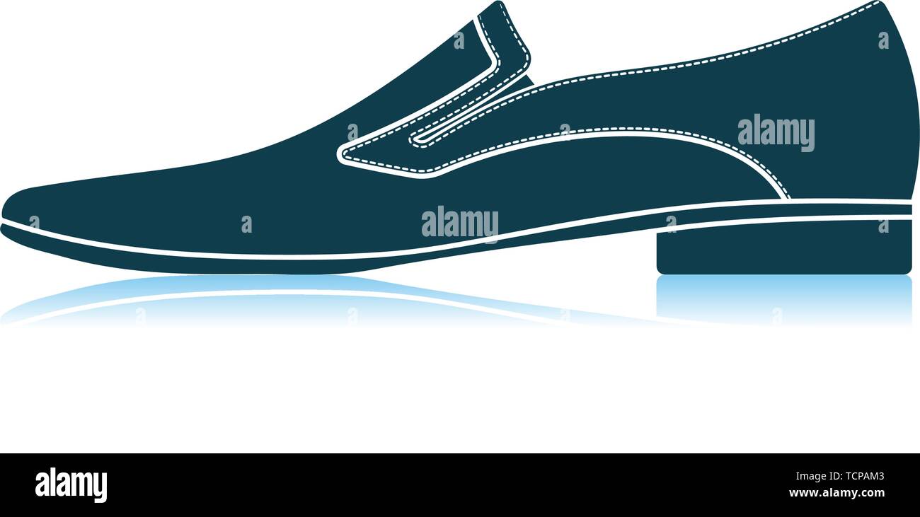Man Shoe Icon. Shadow Reflection Design. Vector Illustration Stock ...