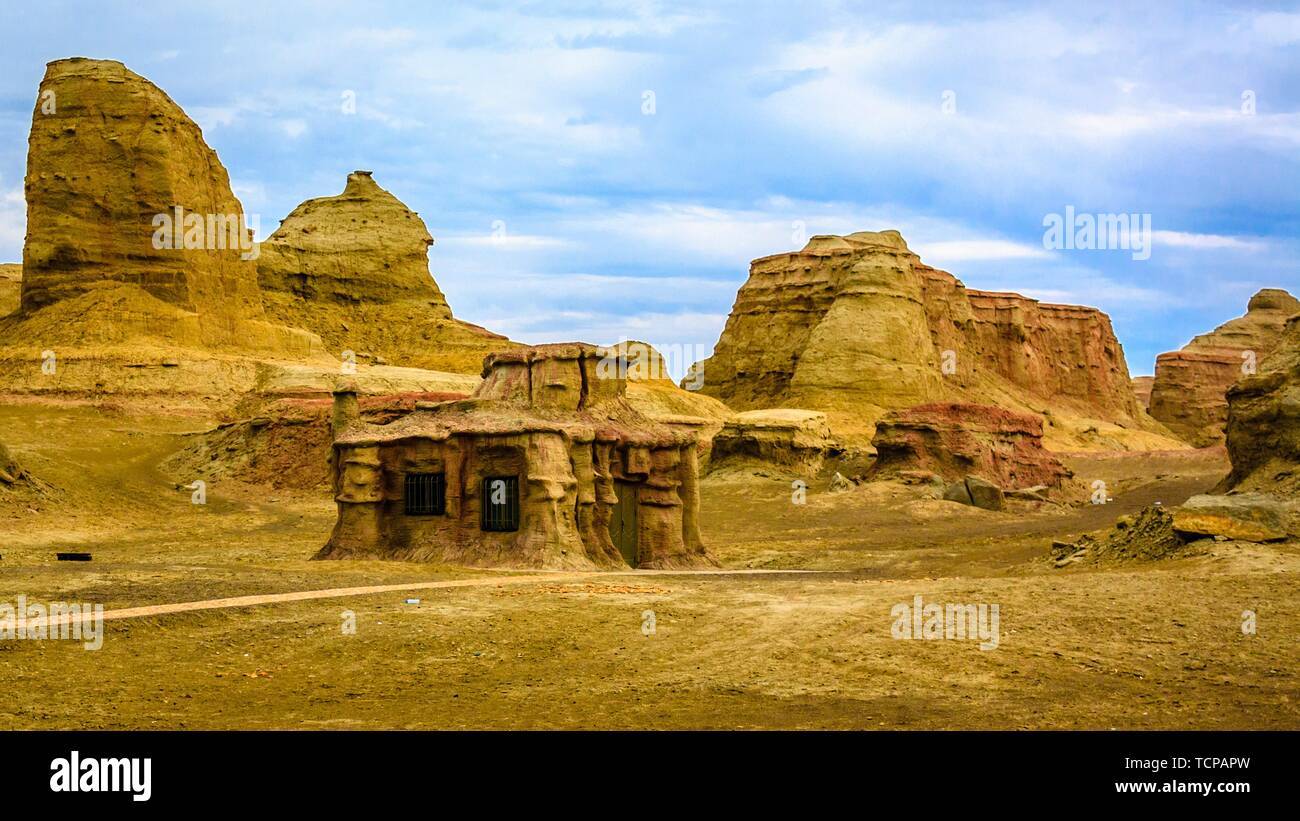 The ghost city of xinjiang Stock Photo - Alamy