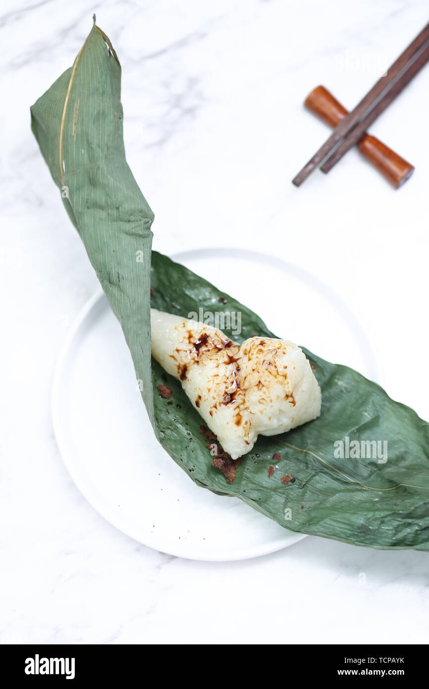 Handmade white rice dumplings with brown sugar sugar water Stock Photo ...
