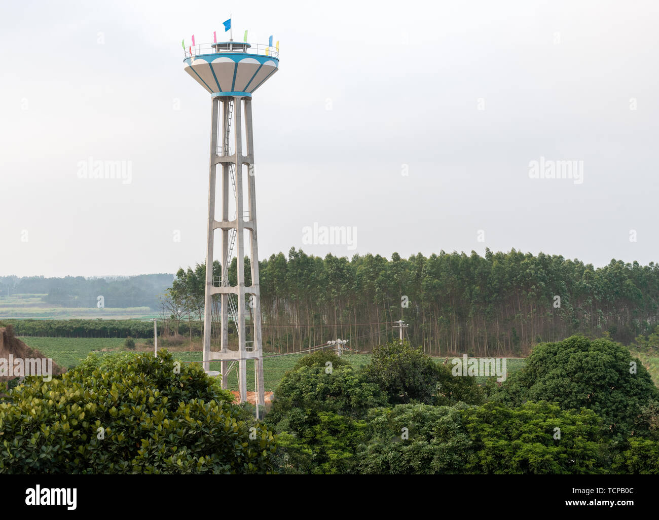 A common water tower in rural China Stock Photo - Alamy