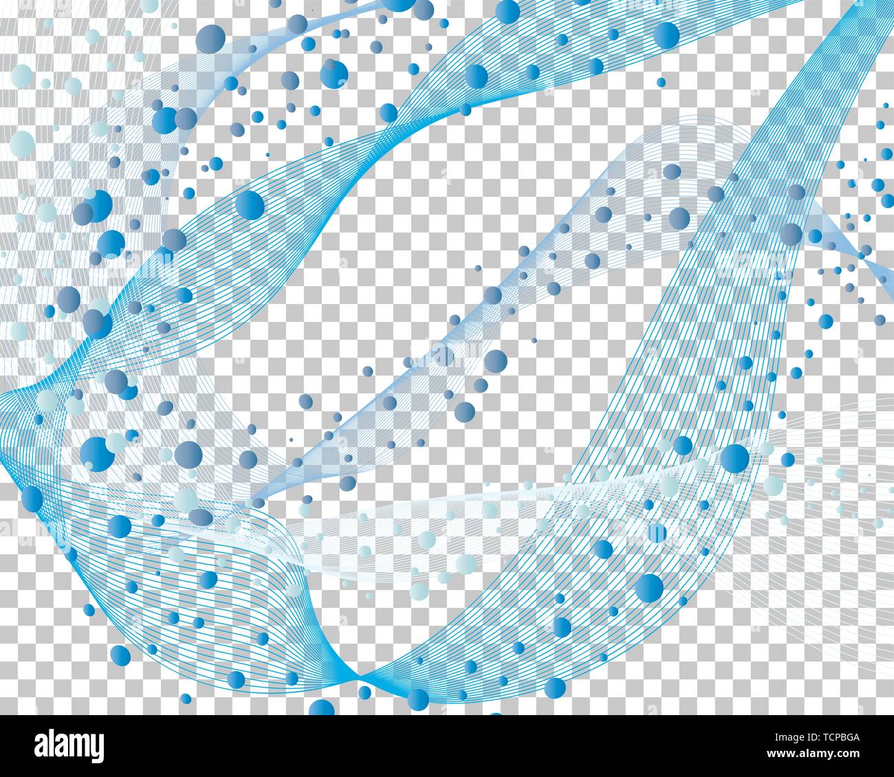 Abstract water background with transparency grid on back. Vector ...