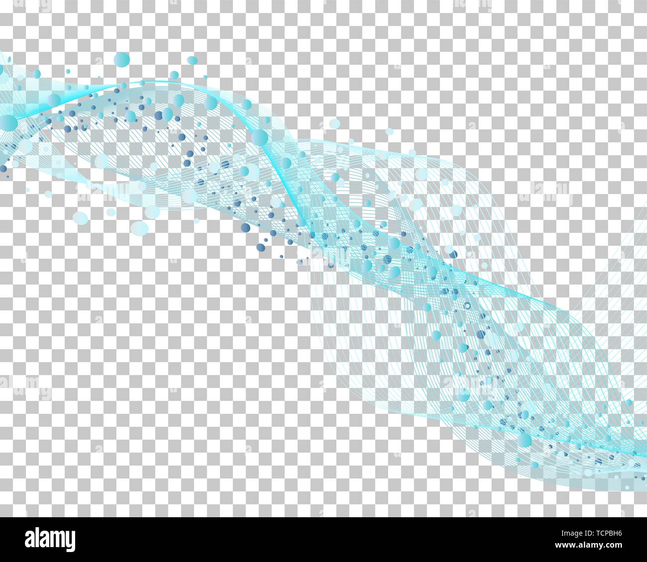 Abstract water background with transparency grid on back. Vector ...