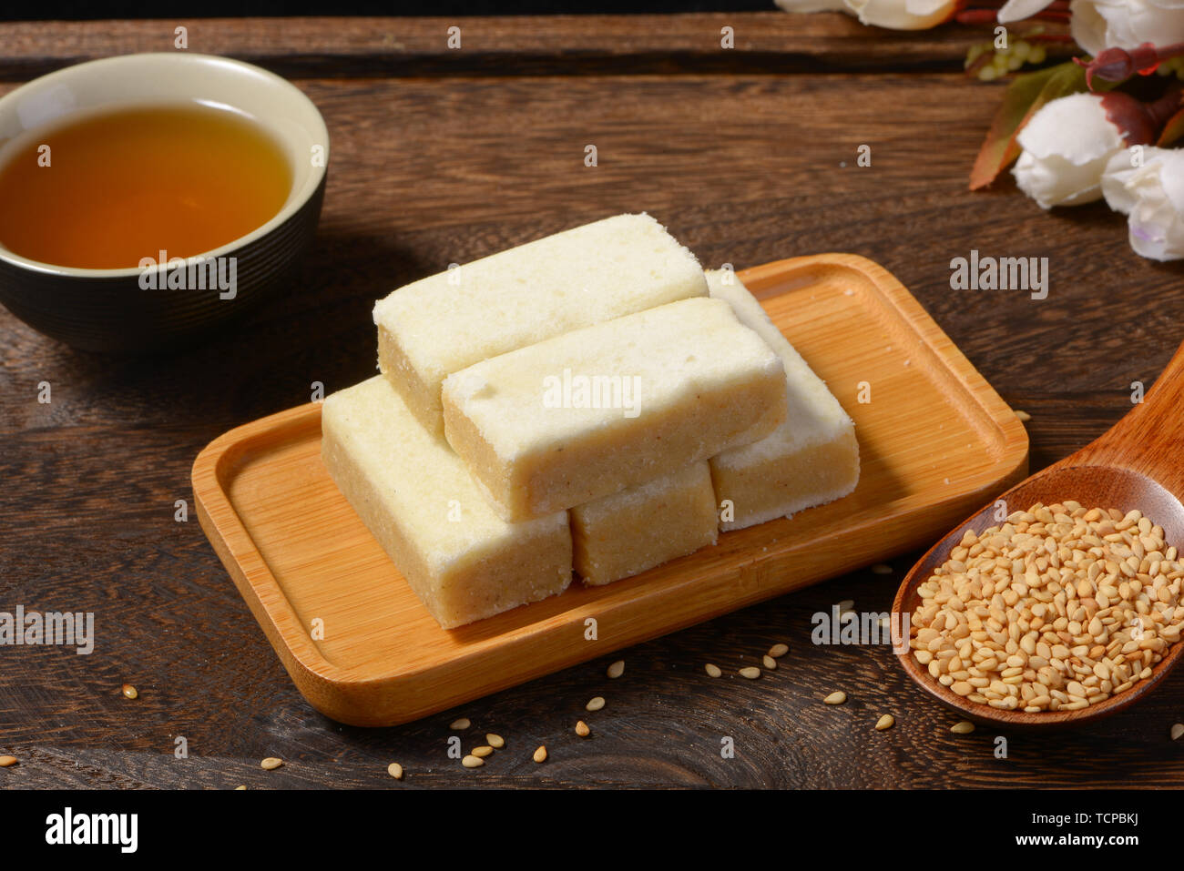 Traditional handmade sesame cake Stock Photo - Alamy