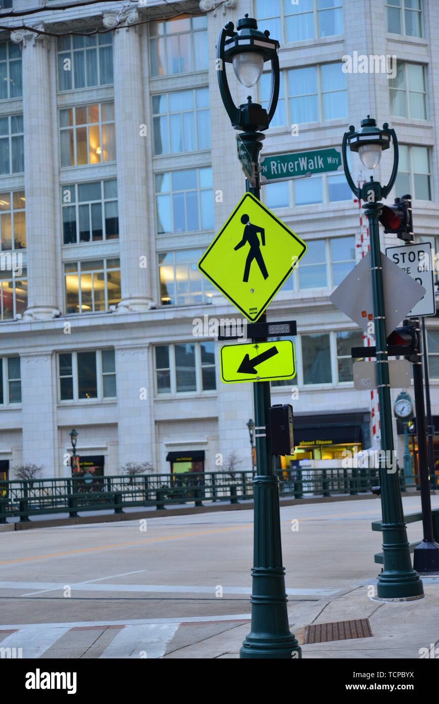 American street sidewalk sign Stock Photo - Alamy