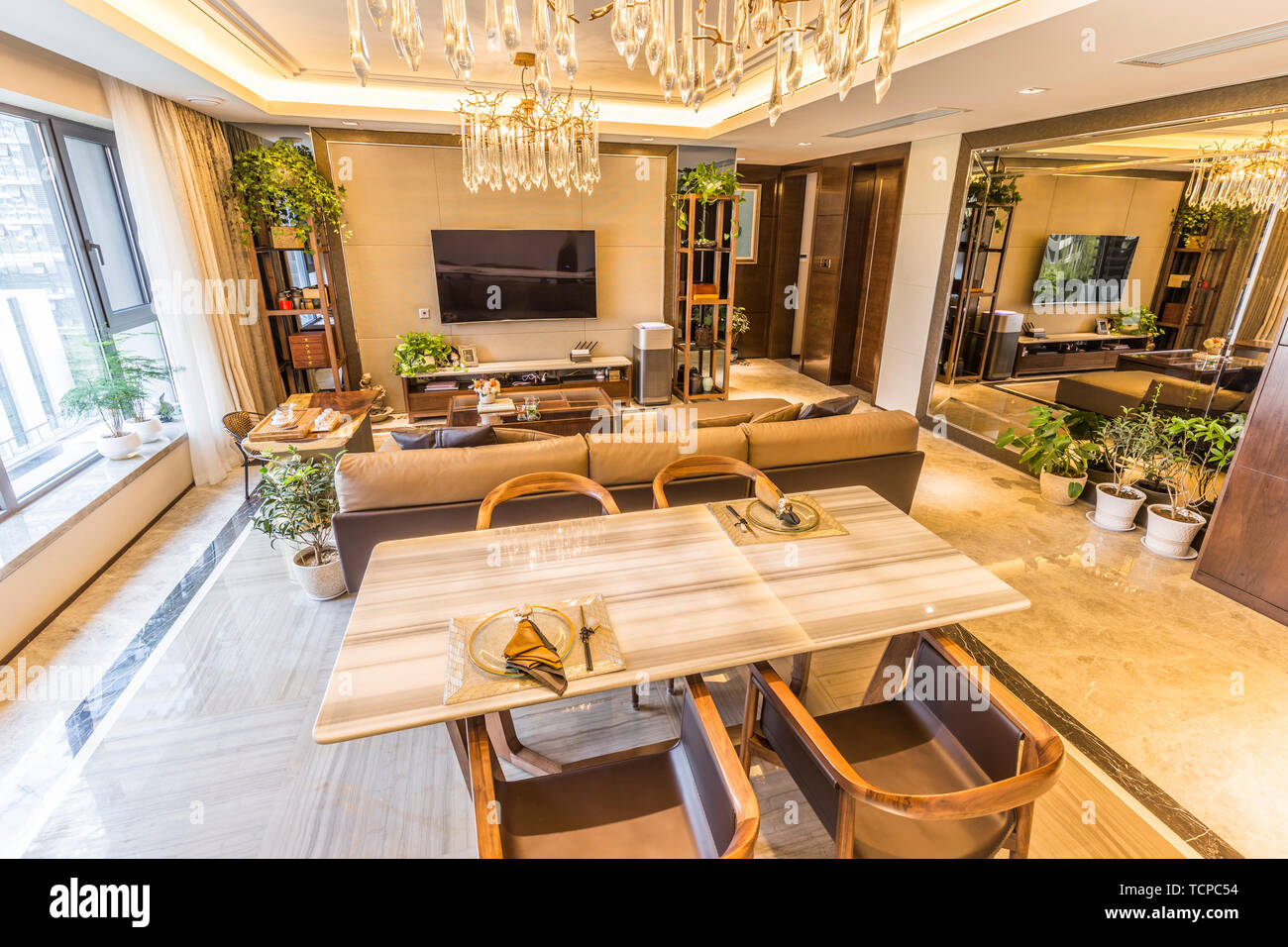 Design of Internal Space of Model Room of Modern Home Restaurant Stock ...
