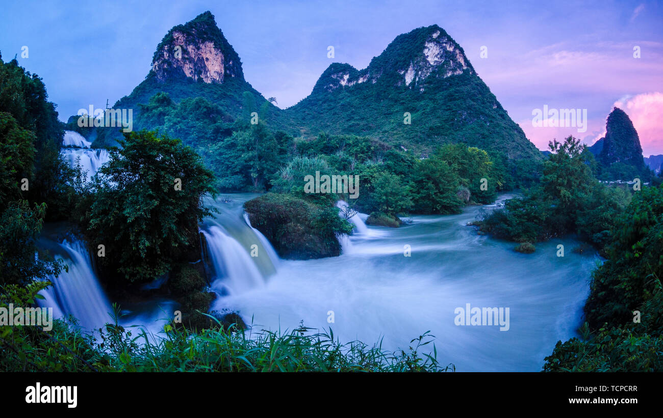 Aibu Falls, Jingxi City, Baise, Guangxi Stock Photo - Alamy