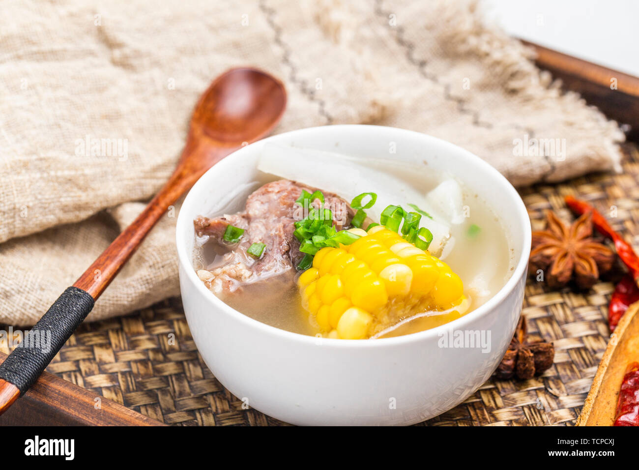 Big bone soup Stock Photo - Alamy