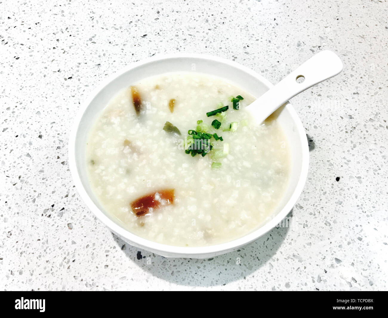 Onion, egg, lean meat porridge Stock Photo - Alamy