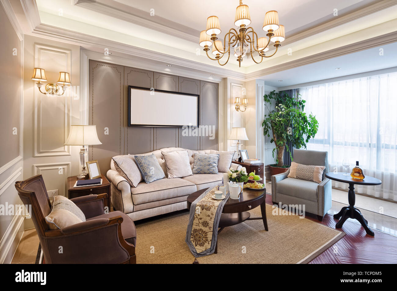 Interior of the living room Stock Photo - Alamy