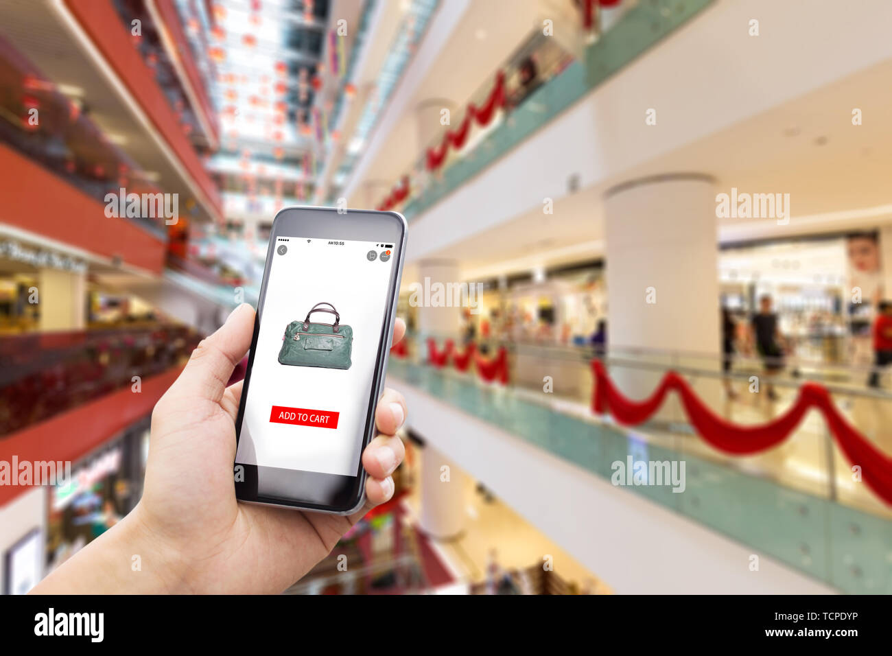 online shopping with modern shopping mall Stock Photo - Alamy