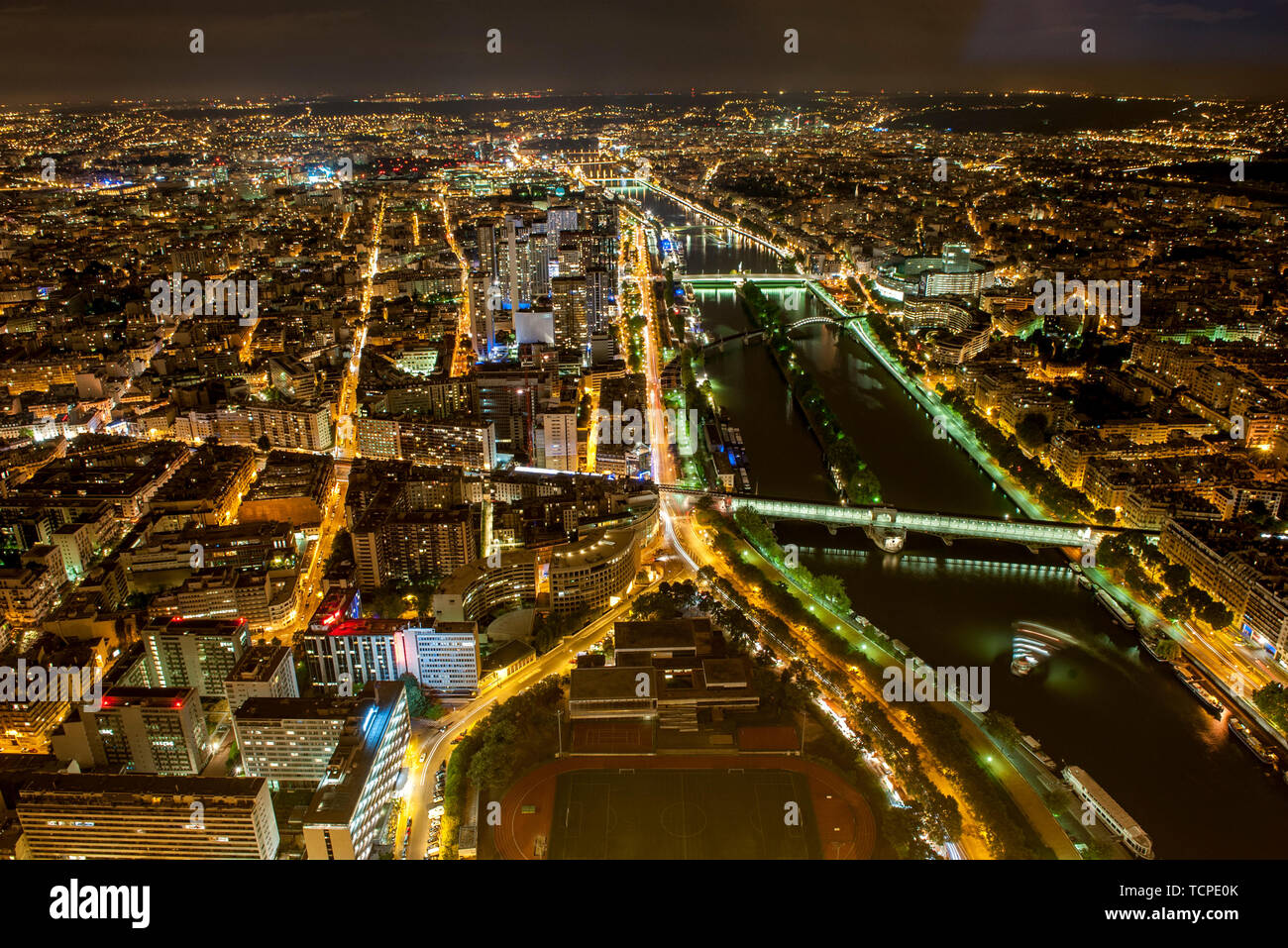 Night view of Paris, France Stock Photo - Alamy