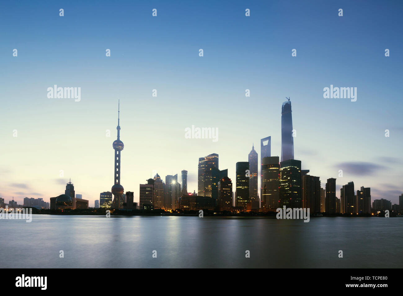 skyline and landscape of modern city,shanghai.View from riverban Stock ...