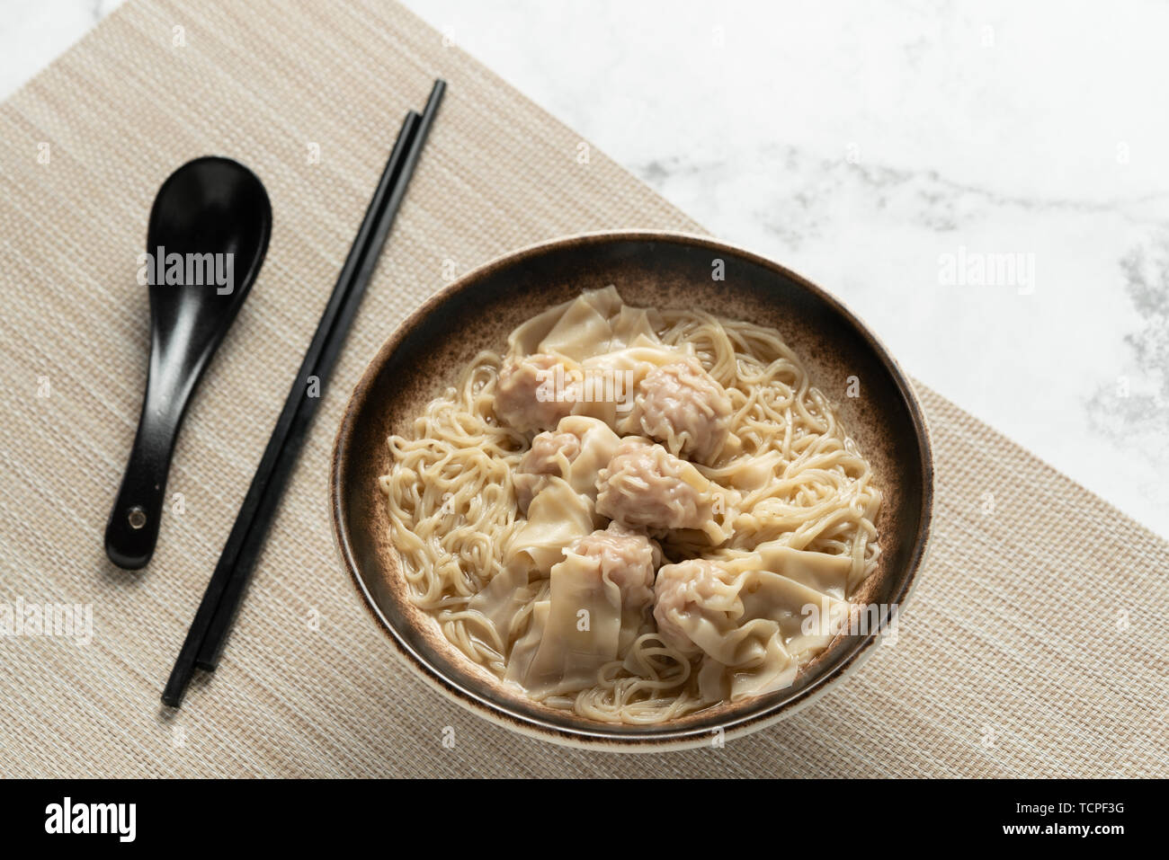 Cloud noodles on white marble Stock Photo - Alamy
