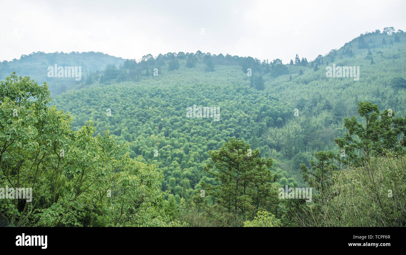 Scenery of Bashu mountains and rivers in Dazhu County, Sichuan Province ...