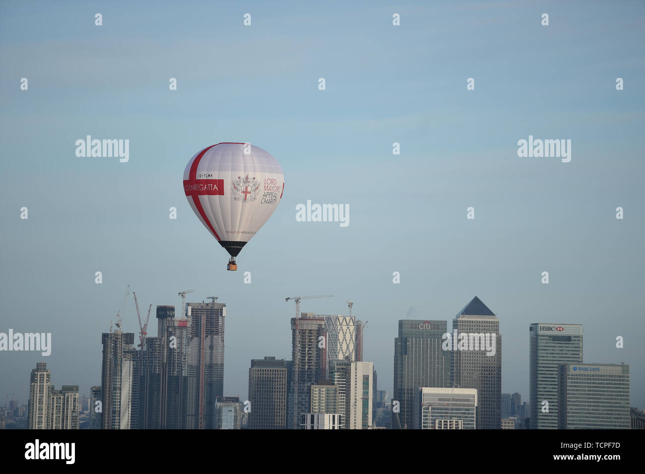 Hot air balloons over London during the 2019 RICOH Lord Mayor's Hot Air ...