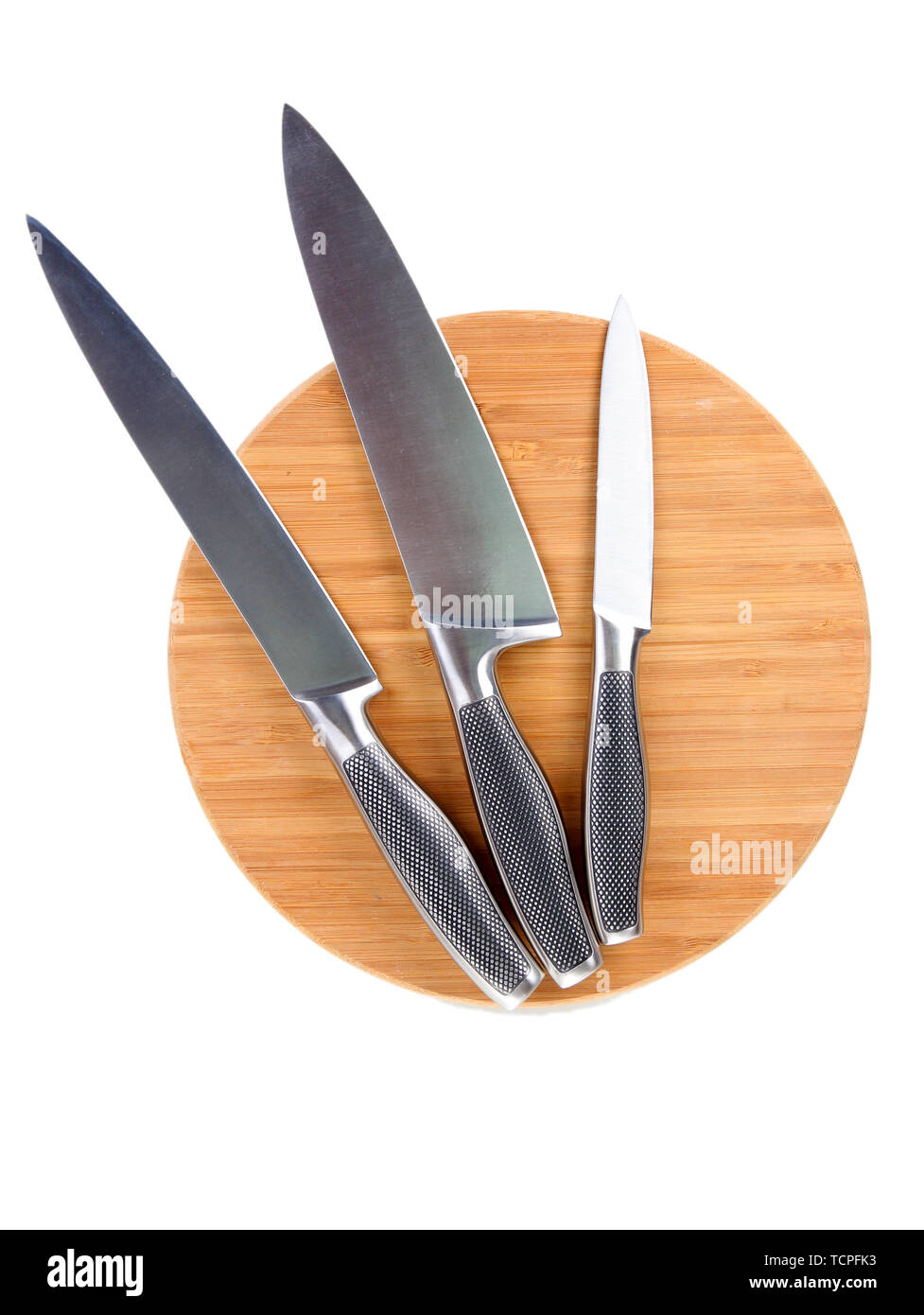 Set of knives isolated on white Stock Photo - Alamy