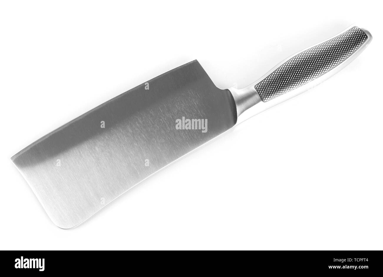 Cleaver isolated on white Stock Photo - Alamy