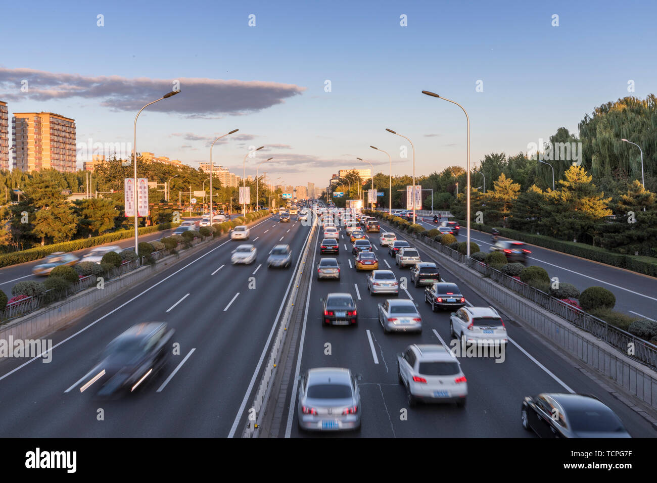 Traffic flow in Beijing, China Stock Photo - Alamy