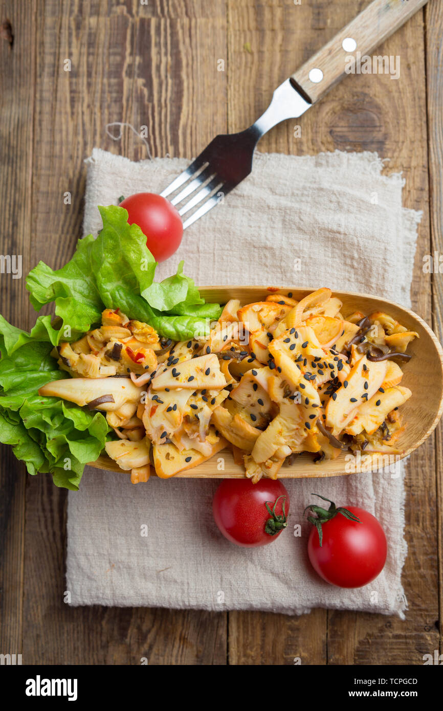 Cold squid slices Stock Photo - Alamy