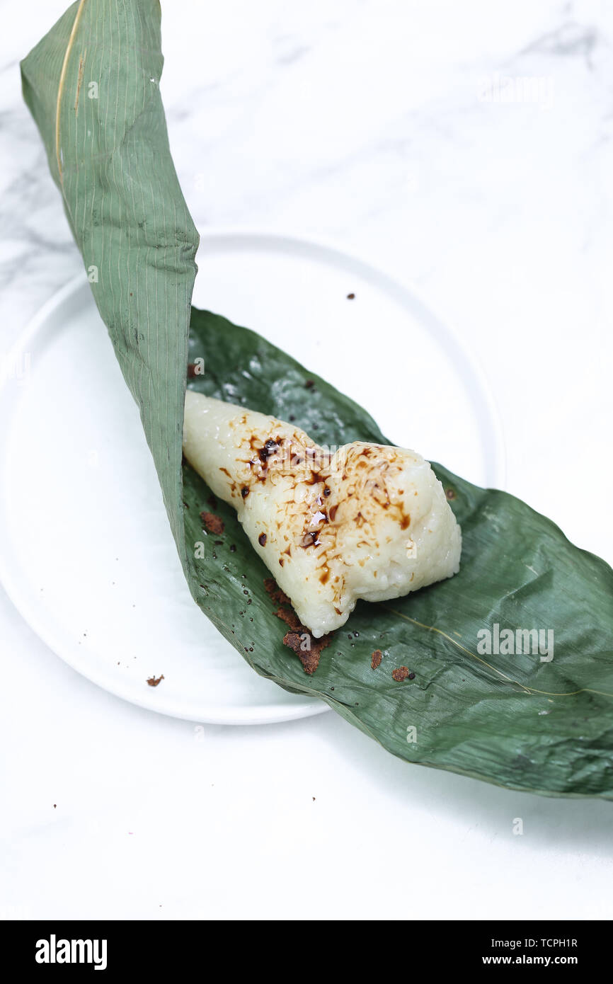 Handmade white rice dumplings with brown sugar sugar water Stock Photo ...