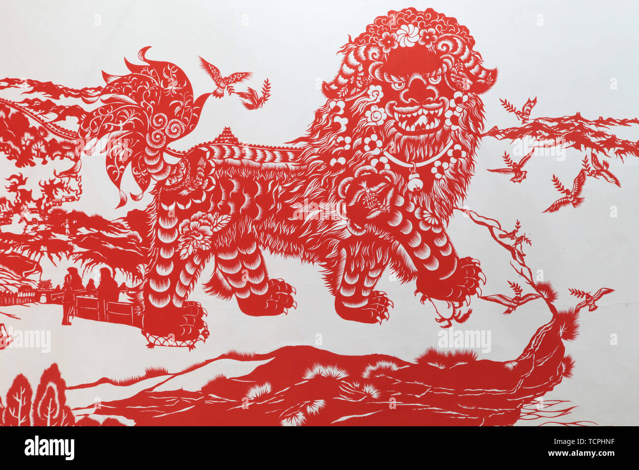 Chinese lion dance painting hi-res stock photography and images - Alamy