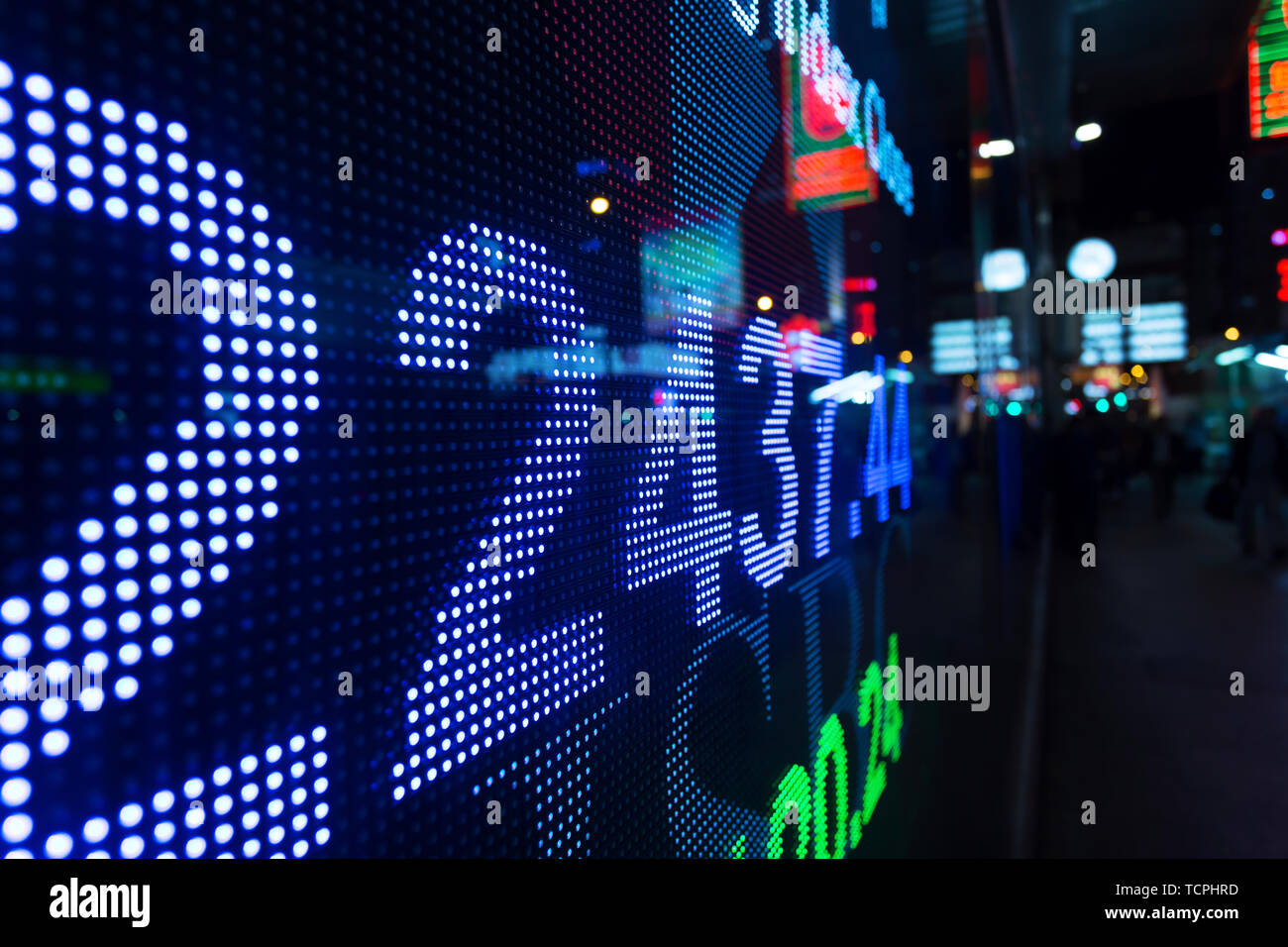 Display of Stock Market quotes Stock Photo - Alamy