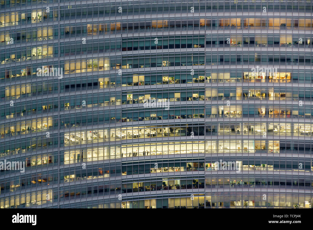 Night View of the Urban Building Office Building Stock Photo - Alamy