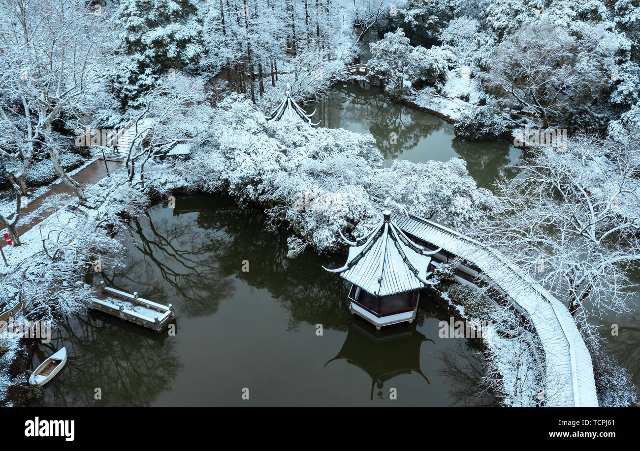The ancient town after the snow in Shanghai Stock Photo - Alamy
