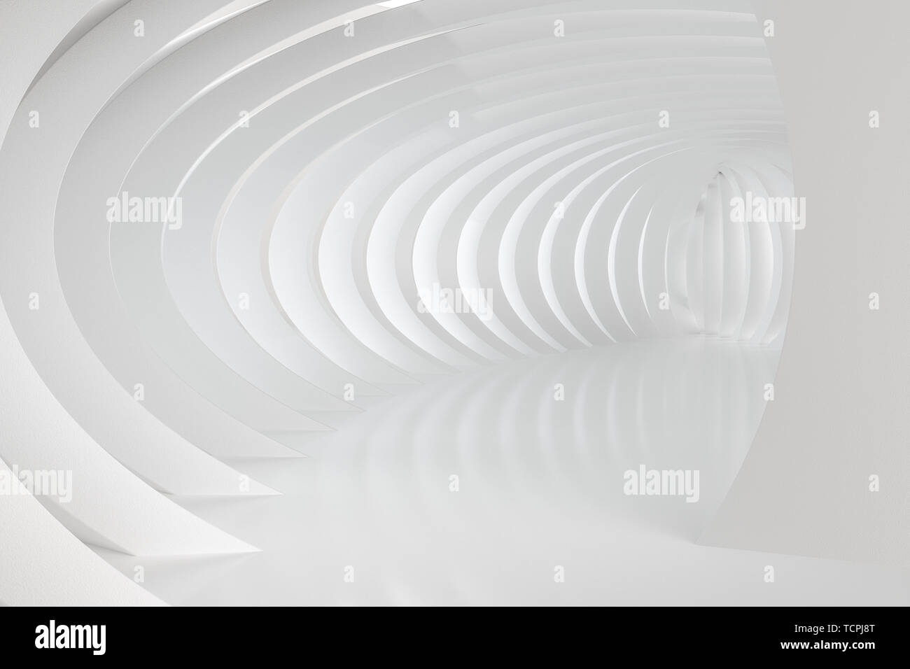 Three-dimensional rendering, white surface channel Stock Photo - Alamy