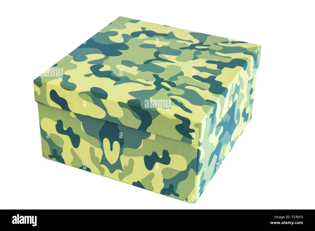 Gift box in camouflage coloring. Camouflage gift box. A gift for a ...
