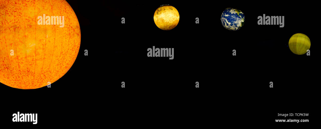 Solar system model Stock Photo - Alamy