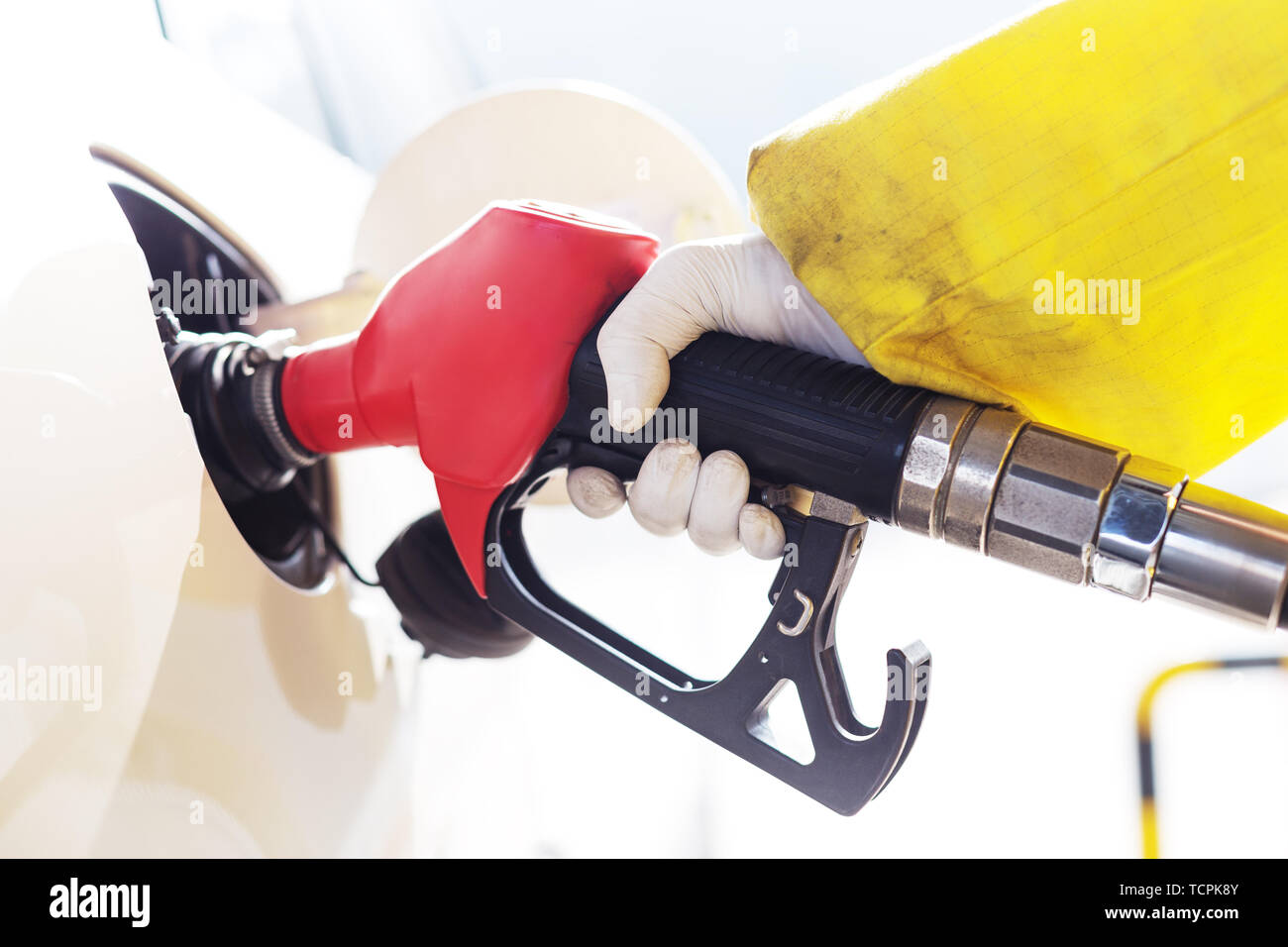 Gas gun with car Stock Photo - Alamy