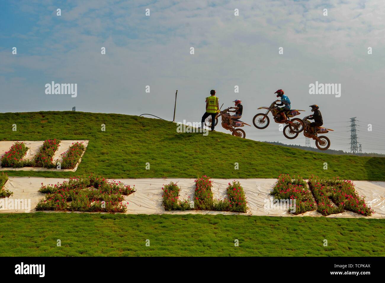 Motorcyclists on cross country hi-res stock photography and images - Alamy