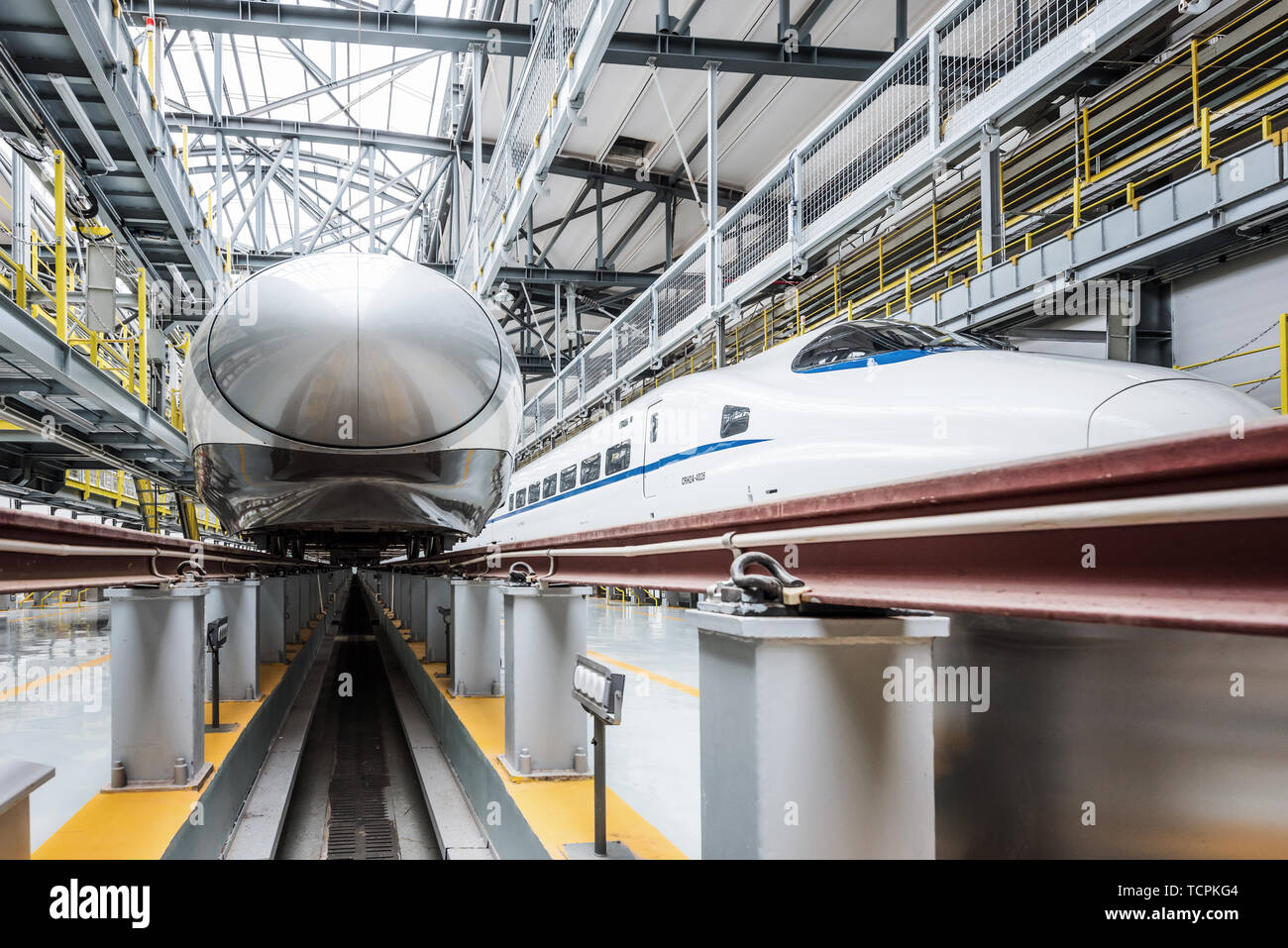 High-speed rail luxury train Stock Photo - Alamy