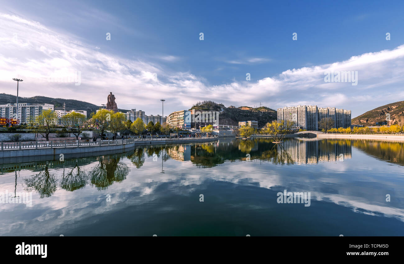 Clouds reflect water map Stock Photo - Alamy