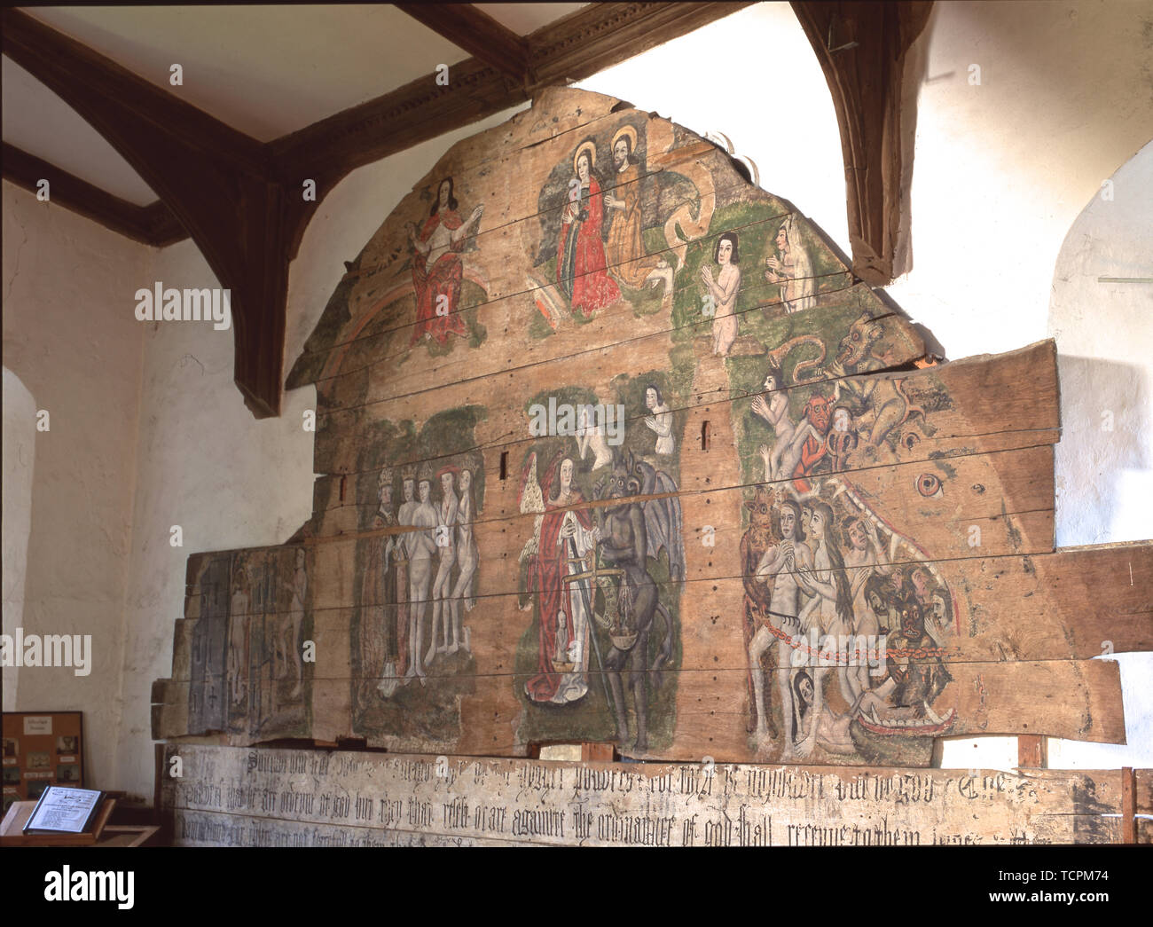 The Doom Wall Painting, The Last Judgement, St Peter's Wenhaston Stock ...