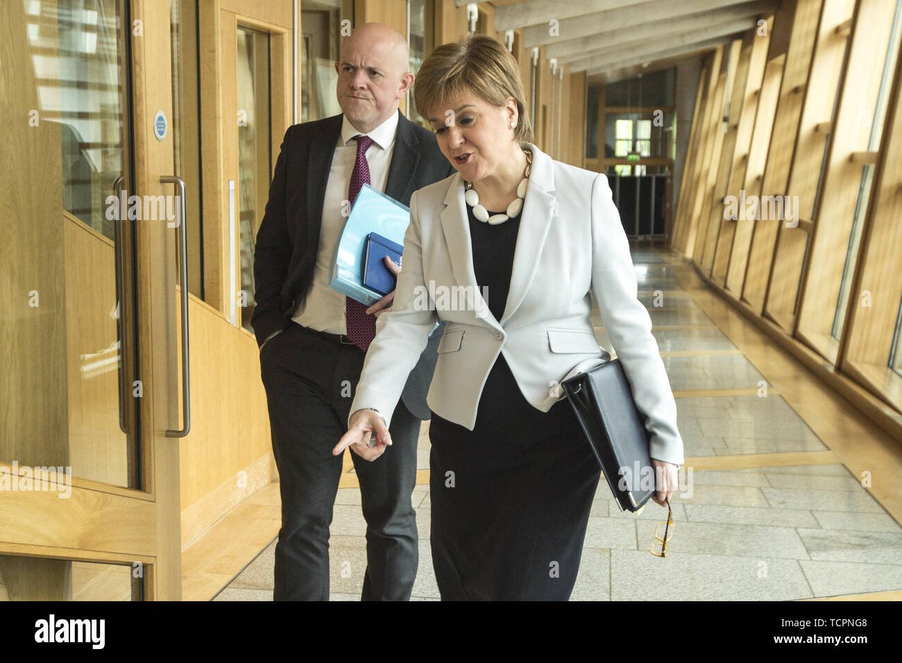 Scottish politicians attends the weekly First Minister's Question's at ...