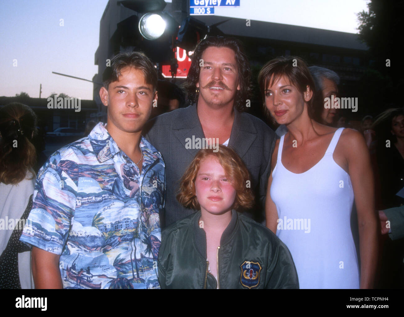 Westwood, California, USA 28th June 1994 Director Stephen Hopkins and family attend the premiere ...