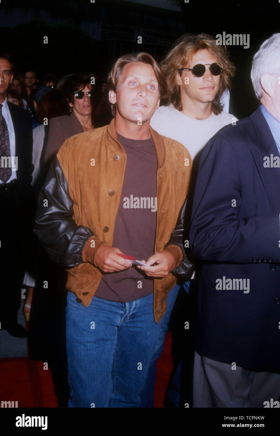 Westwood, California, USA 28th June 1994 Actor Emilio Estevez and singer Jon Bon Jovi attend the ...