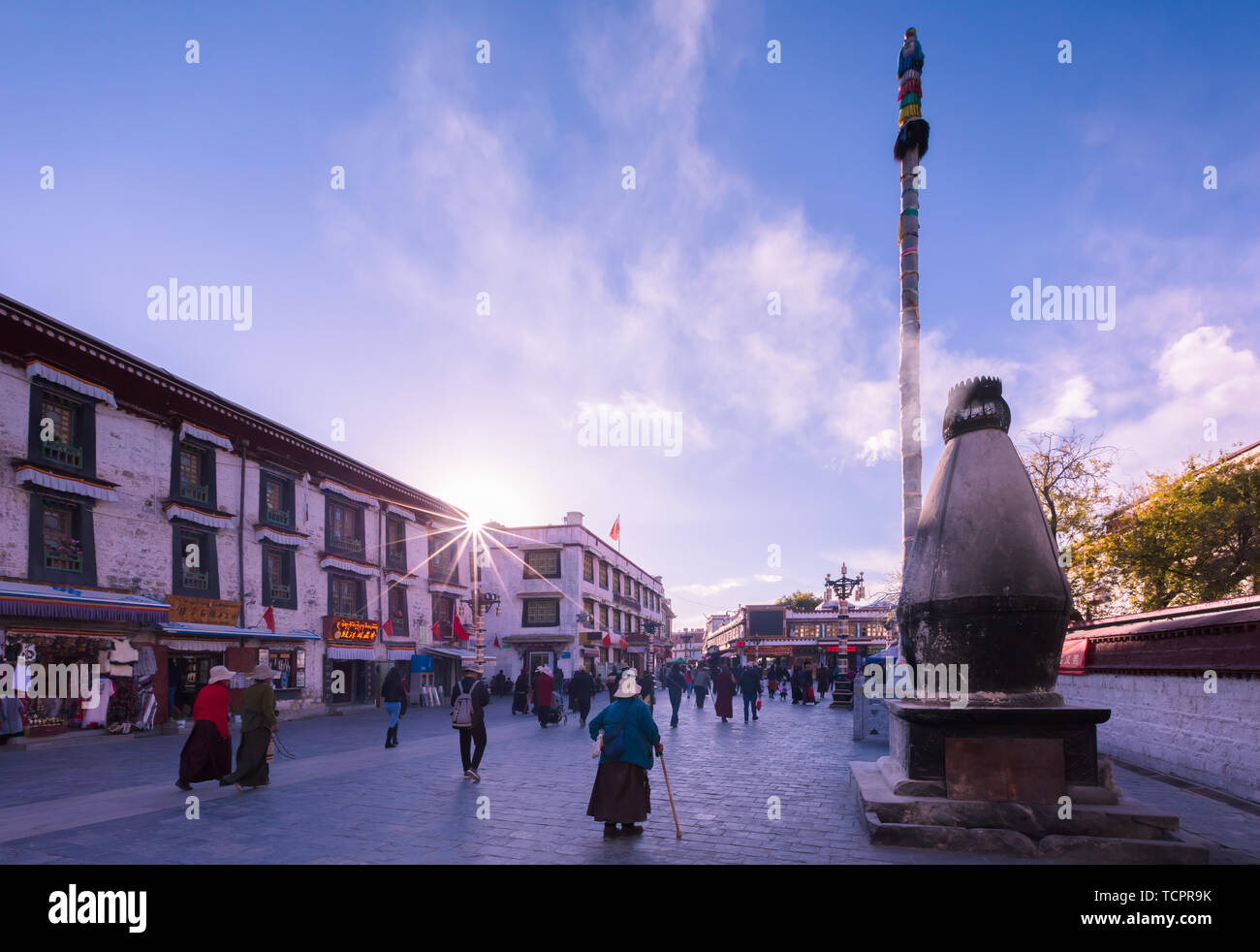 Boku street, lhasa Stock Photo - Alamy