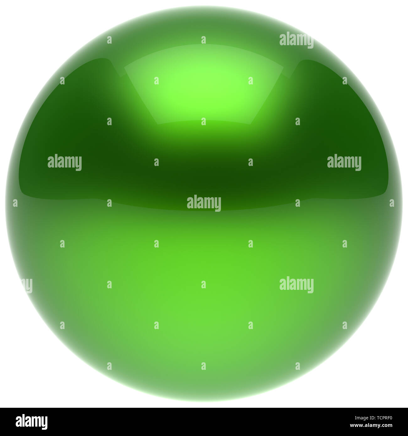 Sphere ball green push button circle round basic solid bubble figure geometric shape ...