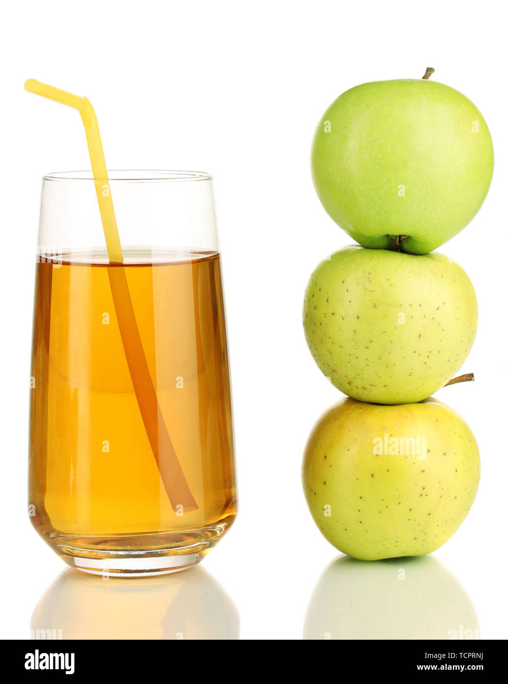 Useful apple juice with apples around isolated on white Stock Photo - Alamy
