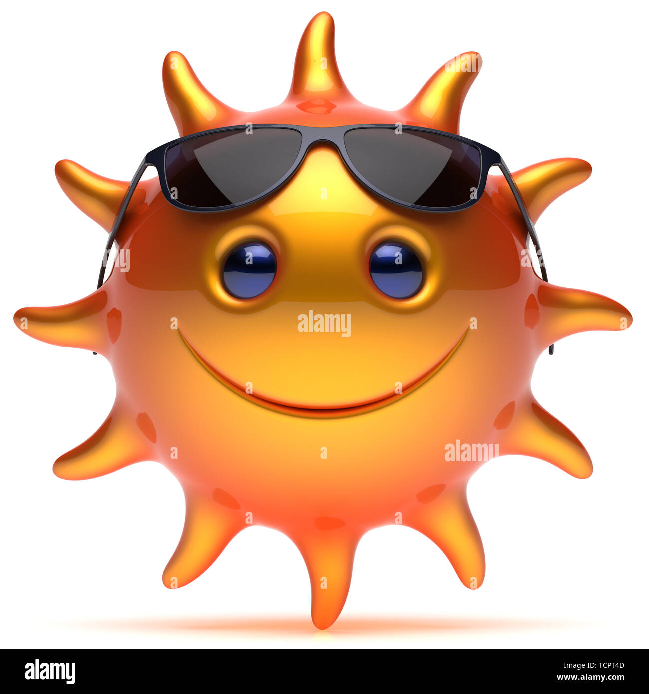 Smiley sun sunglasses star cheerful face summer smile cartoon ball ...