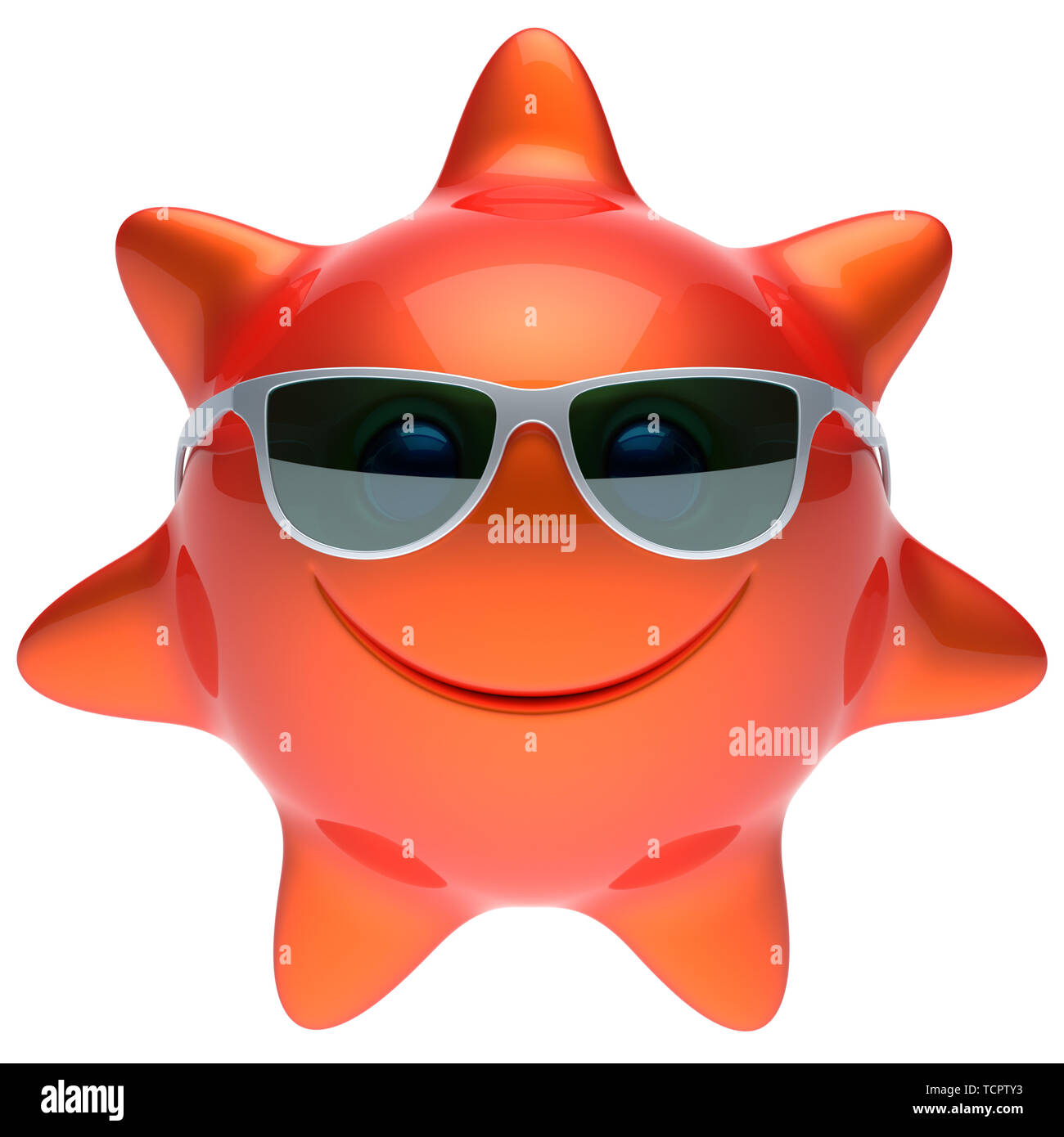 Sun star face smiley sunglasses cheerful summer smile cartoon ball ...
