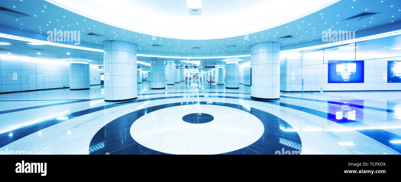 interior of modern hall of shopping mall in seoul Stock Photo - Alamy