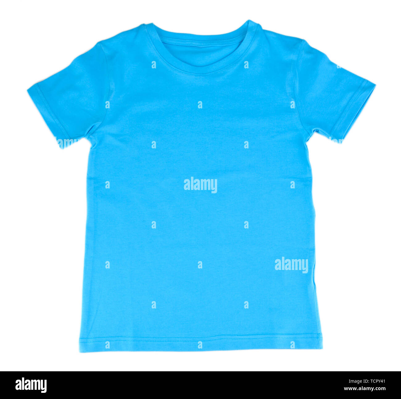 Blue t-shirt isolated on white Stock Photo - Alamy