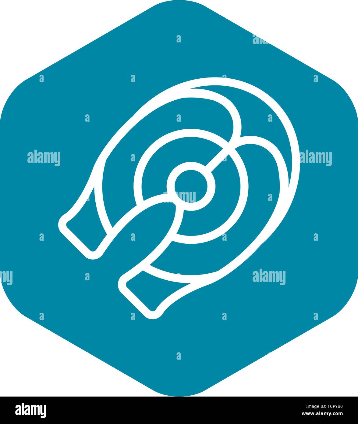 Tuna fish cut icon, outline style Stock Vector Image & Art - Alamy